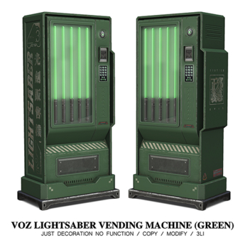 Second Life Marketplace - [VOZ] Lightsaber Vending Machine (Green)